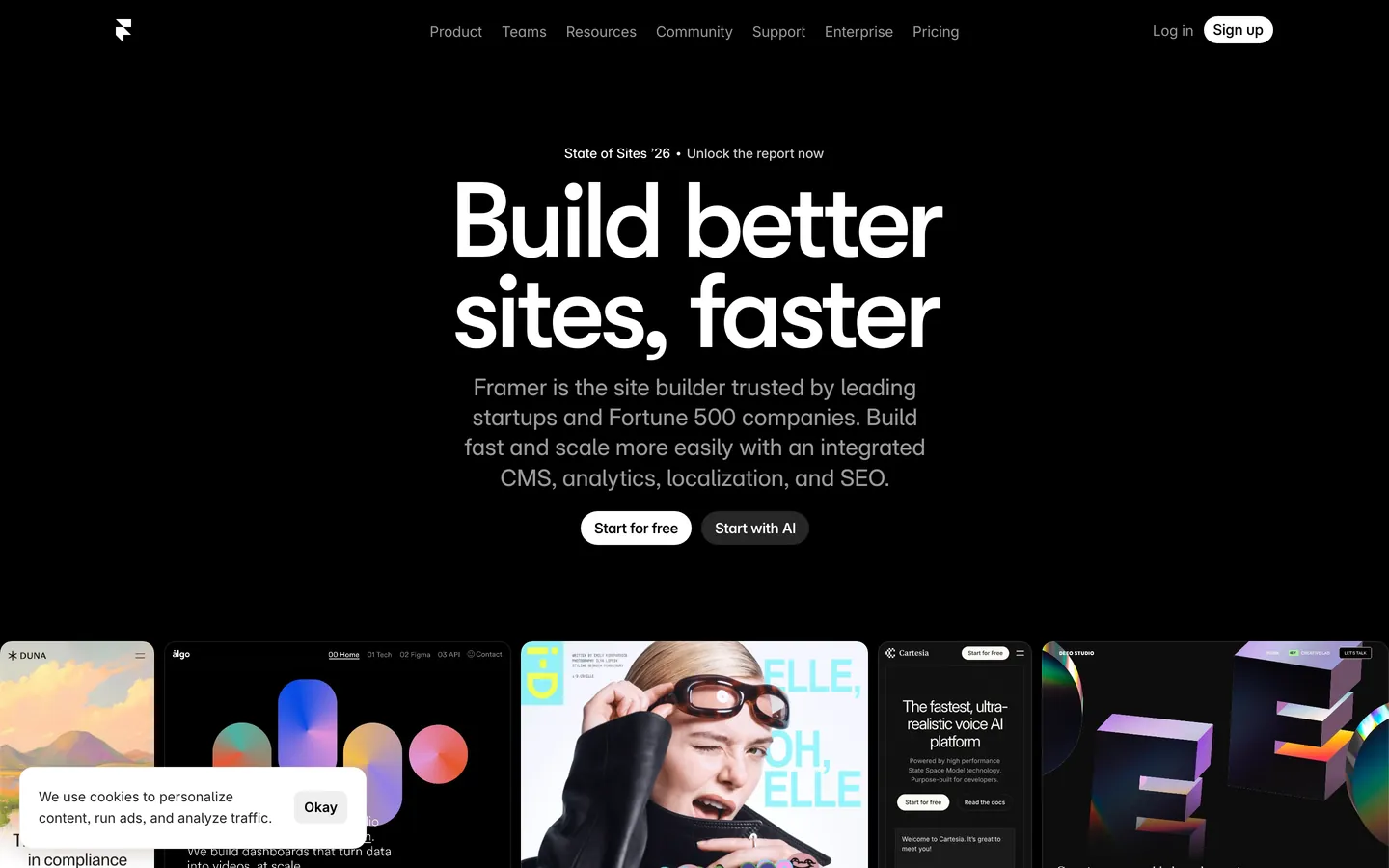 Framer Design System for React — Pure Black, GT Walsheim, 22 components