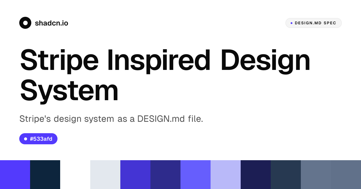Stripe Design System for React — Indigo #533afd, Sohne, and 21 components