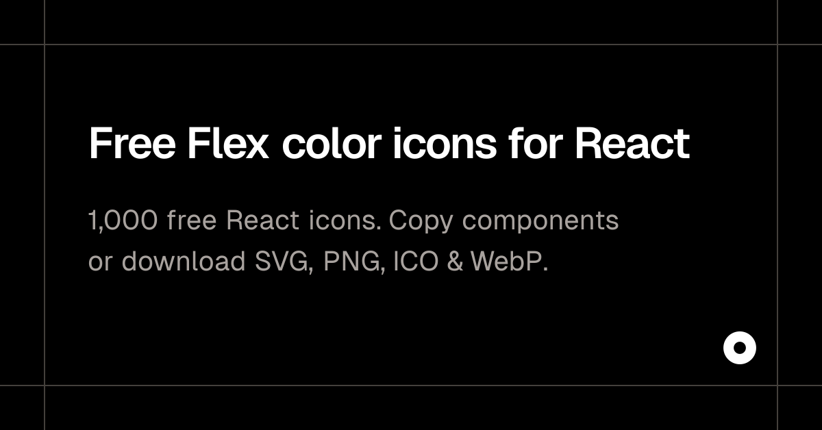 Free Flex color icons for React