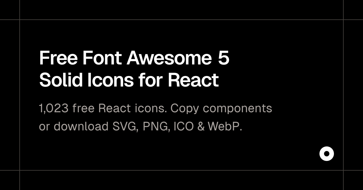 Free Font Awesome 5 Solid Icons for React