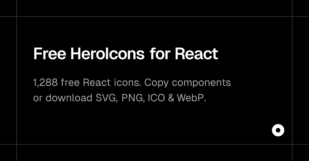 Free HeroIcons for React