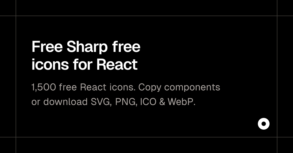 Free Sharp free icons for React