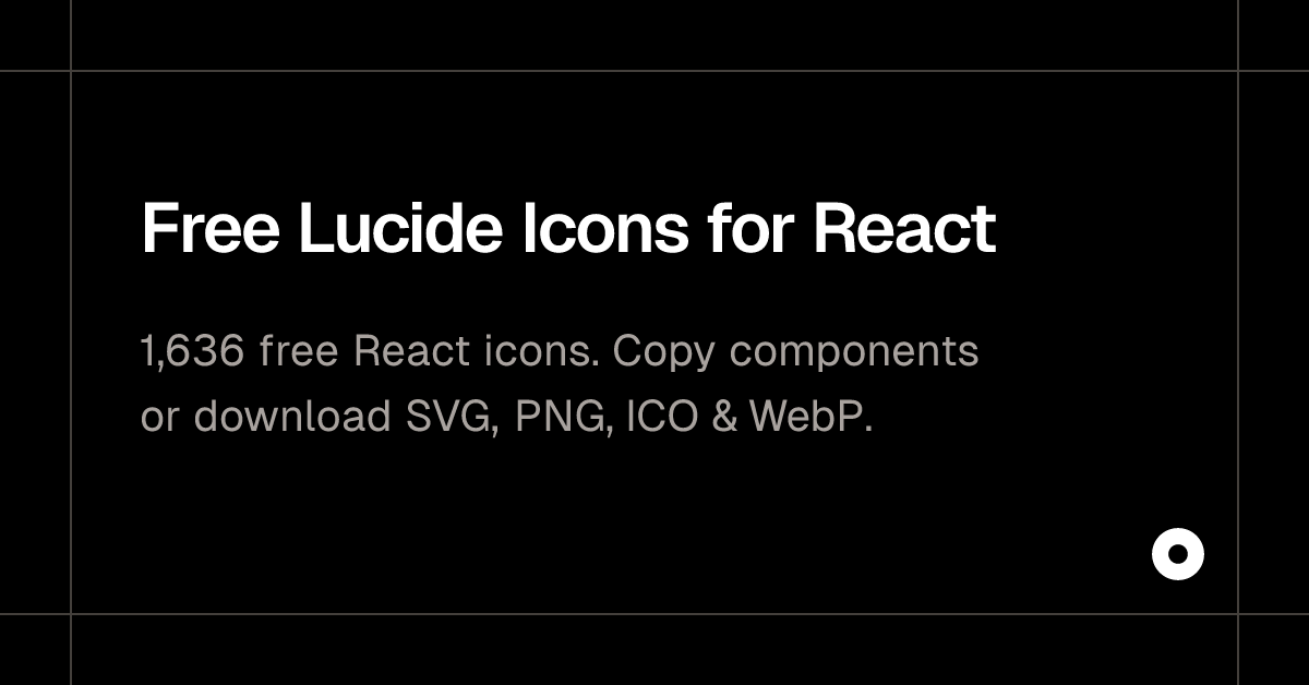 Free Lucide Icons for React