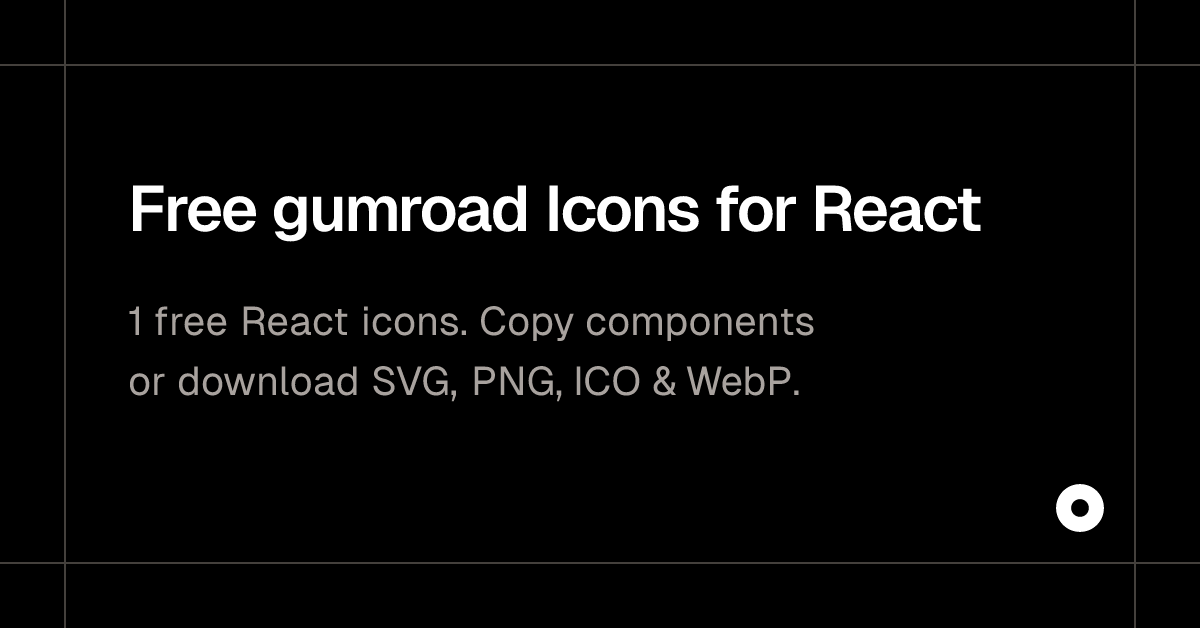 Free gumroad Icons for React