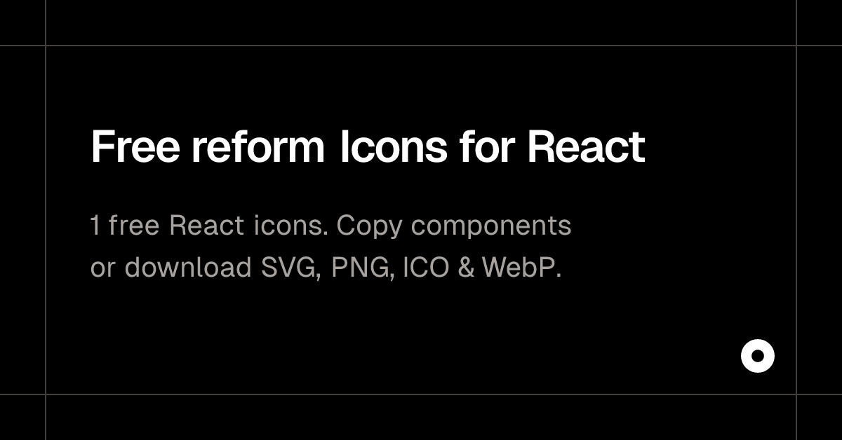 Free reform Icons for React