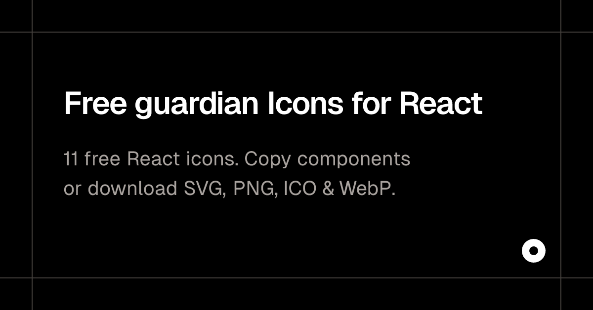 Free guardian Icons for React