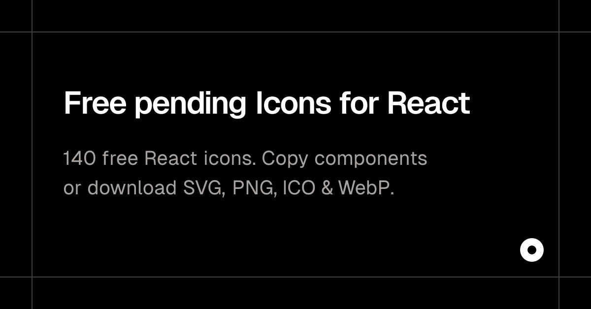 Free pending Icons for React