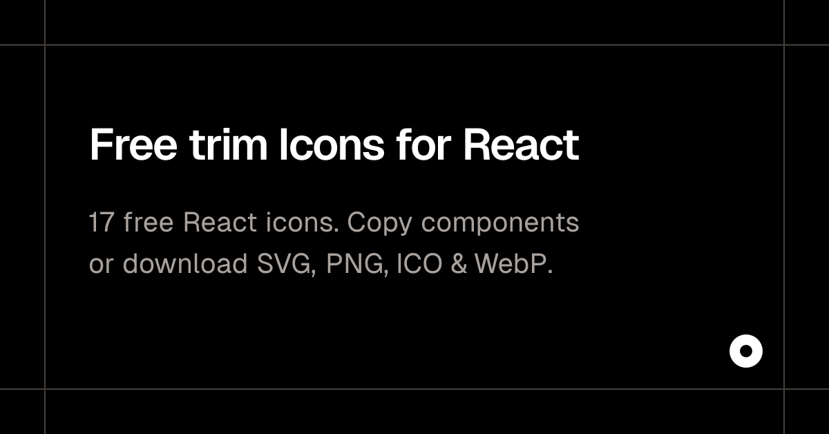 Free trim Icons for React