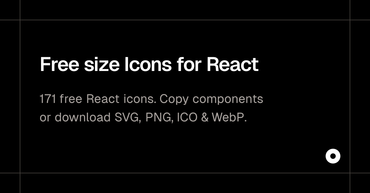 Free size Icons for React