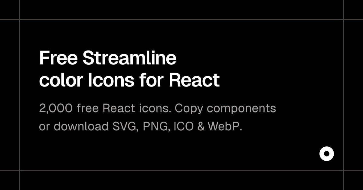Free Streamline color Icons for React