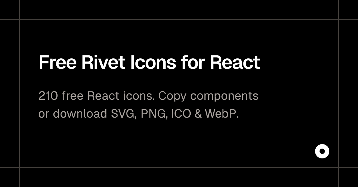 Free Rivet Icons for React