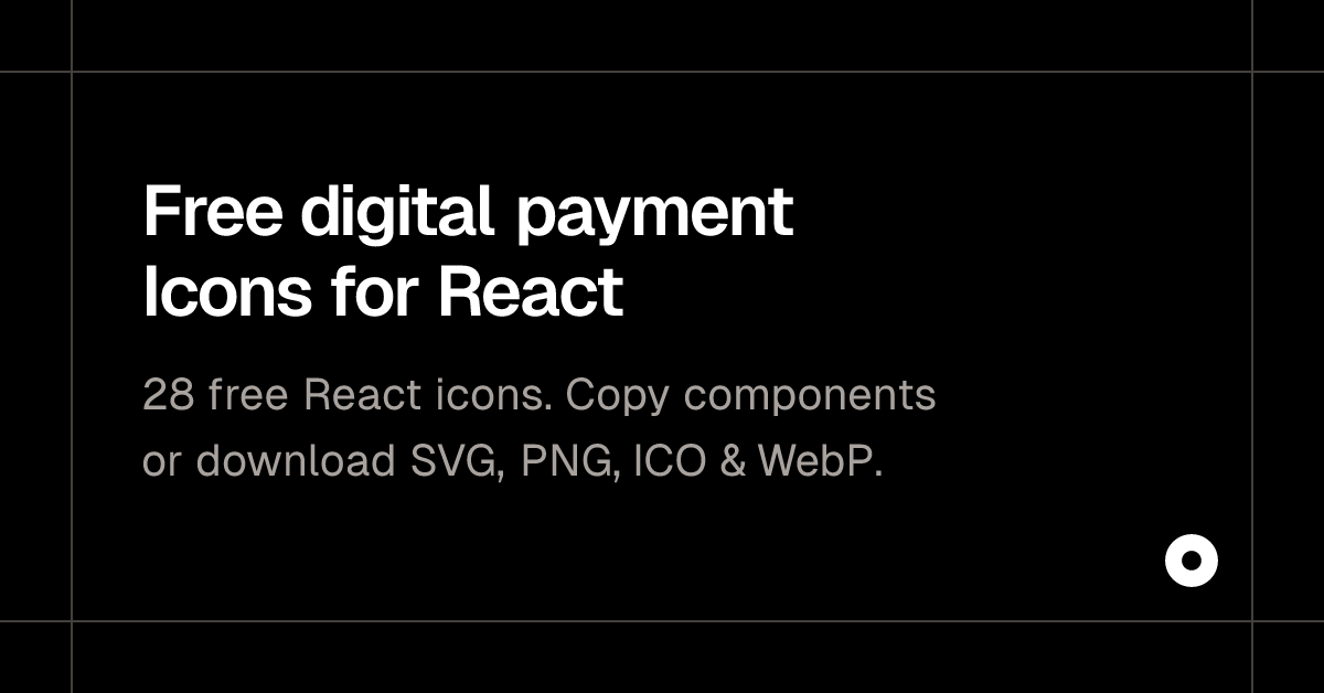 Free digital payment Icons for React