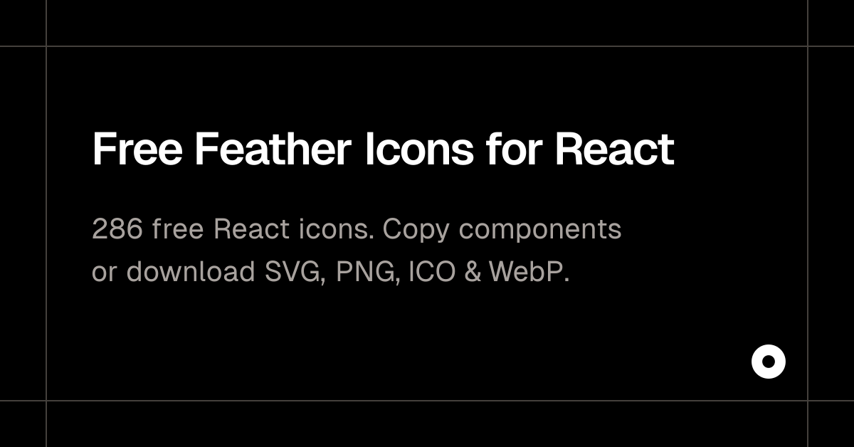 Free Feather Icons for React