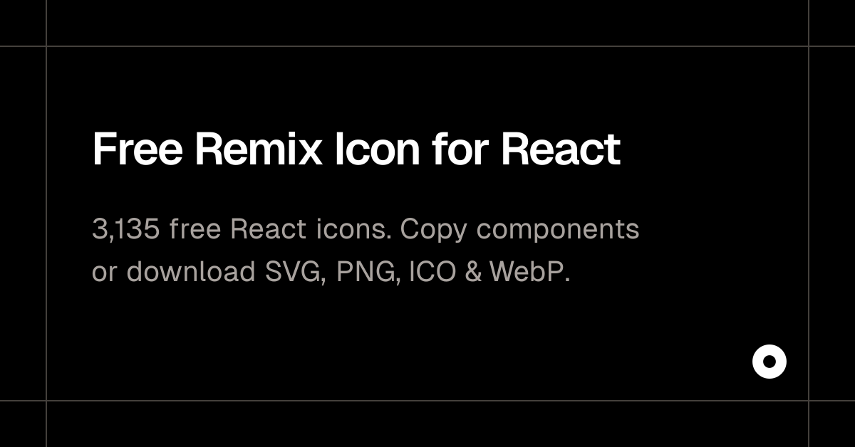 Free Remix Icon for React