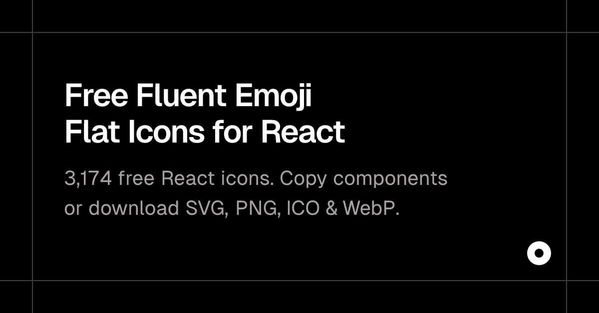 Free Fluent Emoji Flat Icons for React