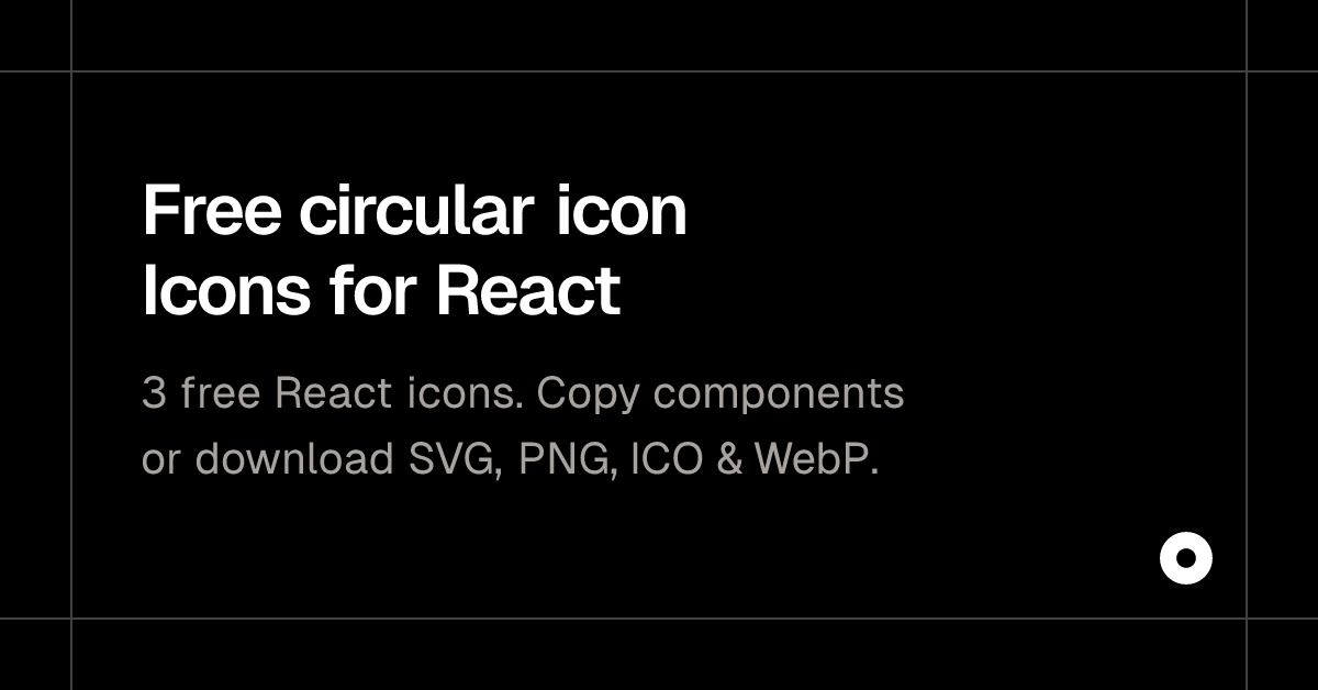 Free circular icon Icons for React