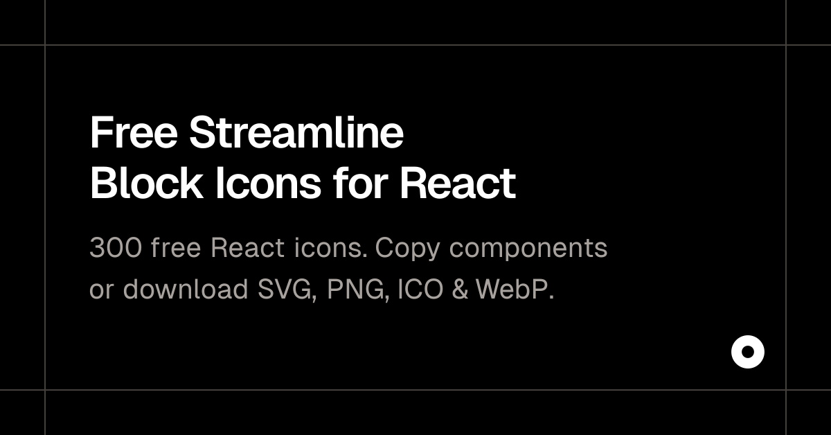 Free Streamline Block Icons for React