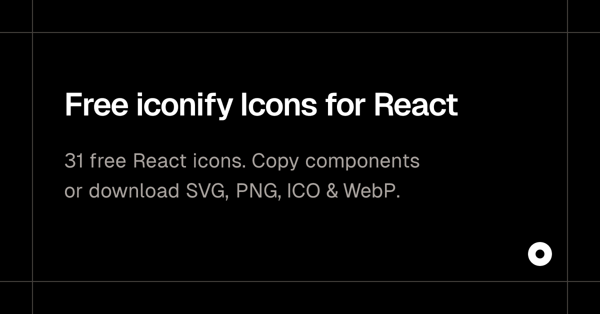 Free iconify Icons for React