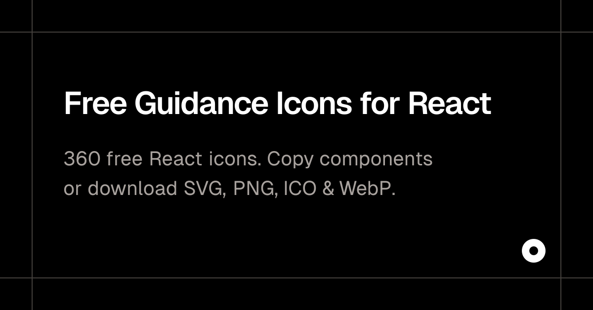 Free Guidance Icons for React