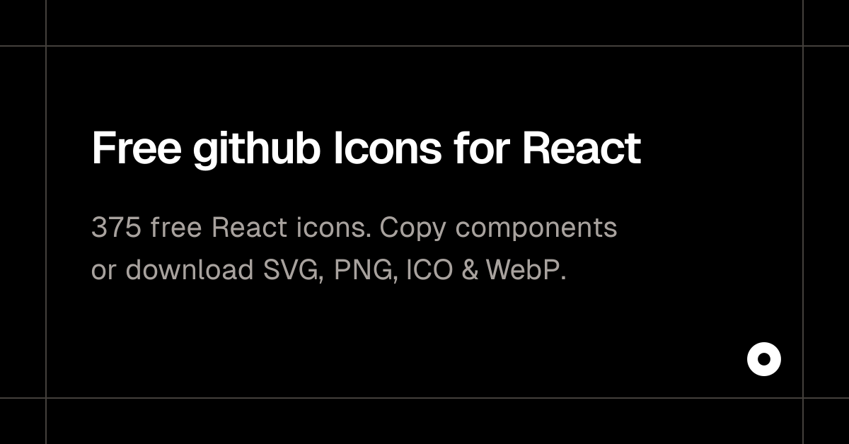 Free github Icons for React