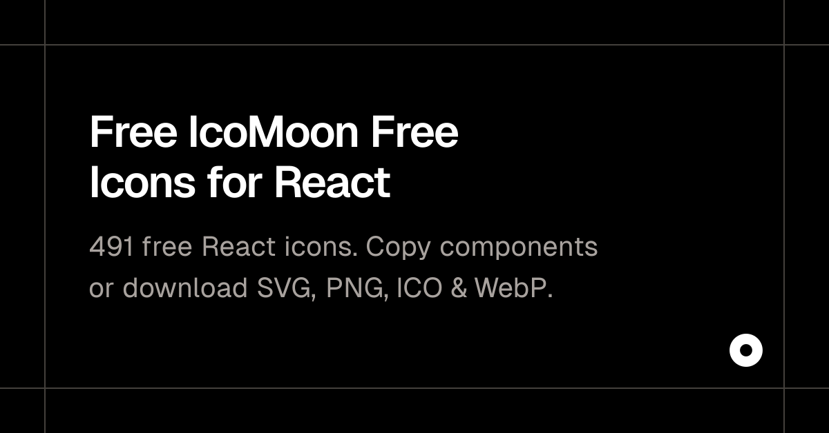 Free IcoMoon Free Icons for React