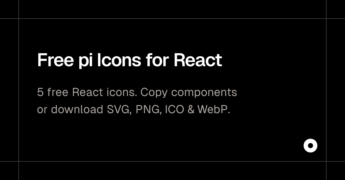 Free pi Icons for React