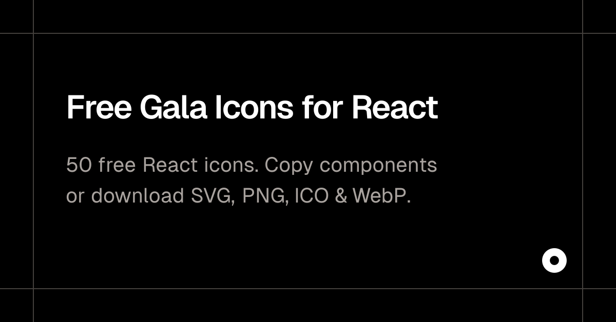 Free Gala Icons for React
