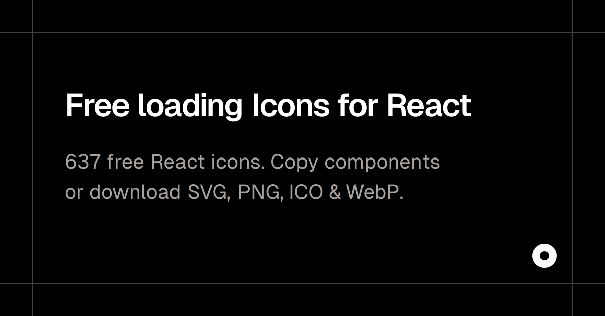 Free loading Icons for React