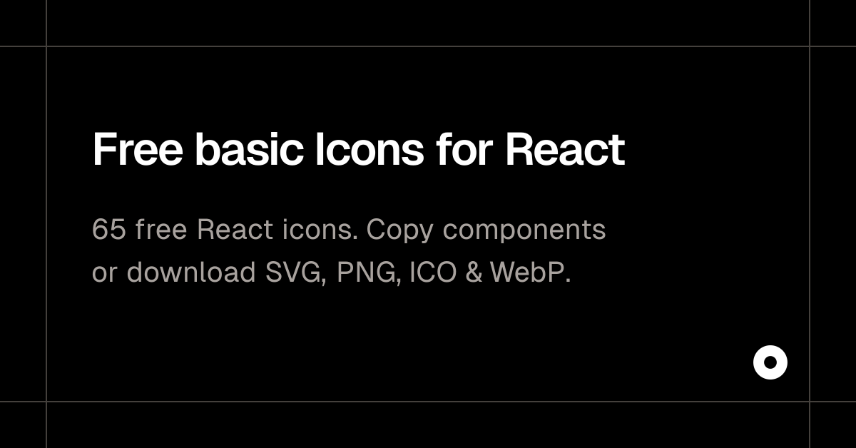 Free basic Icons for React