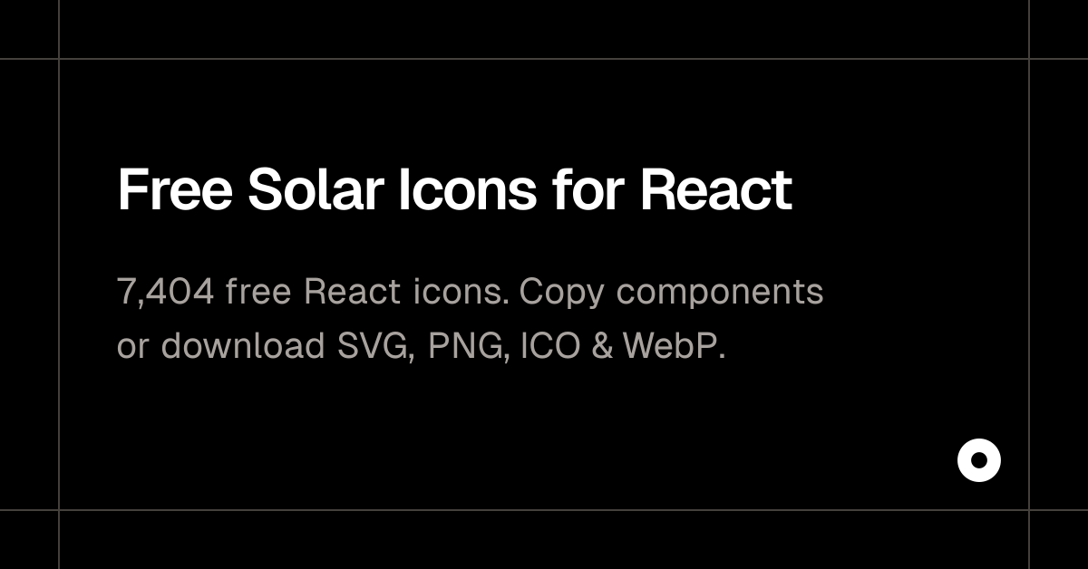 Free Solar Icons for React