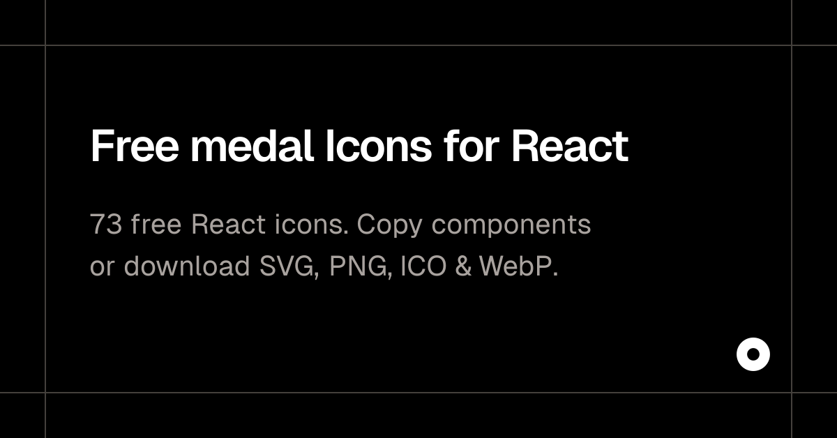 Free medal Icons for React