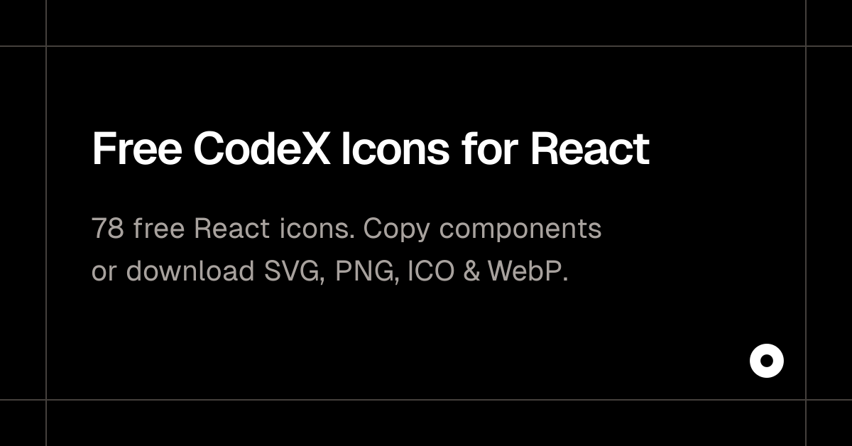 Free CodeX Icons for React