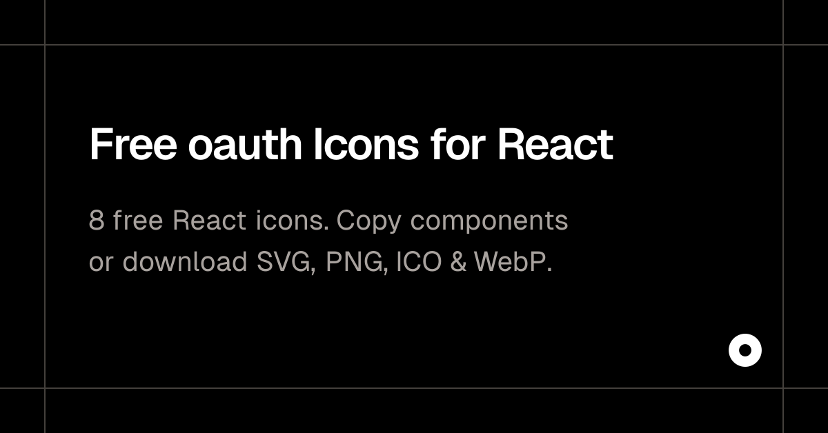 Free oauth Icons for React