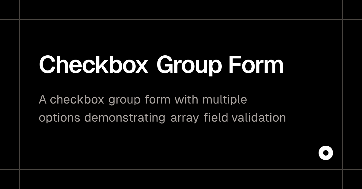 Checkbox Group Form