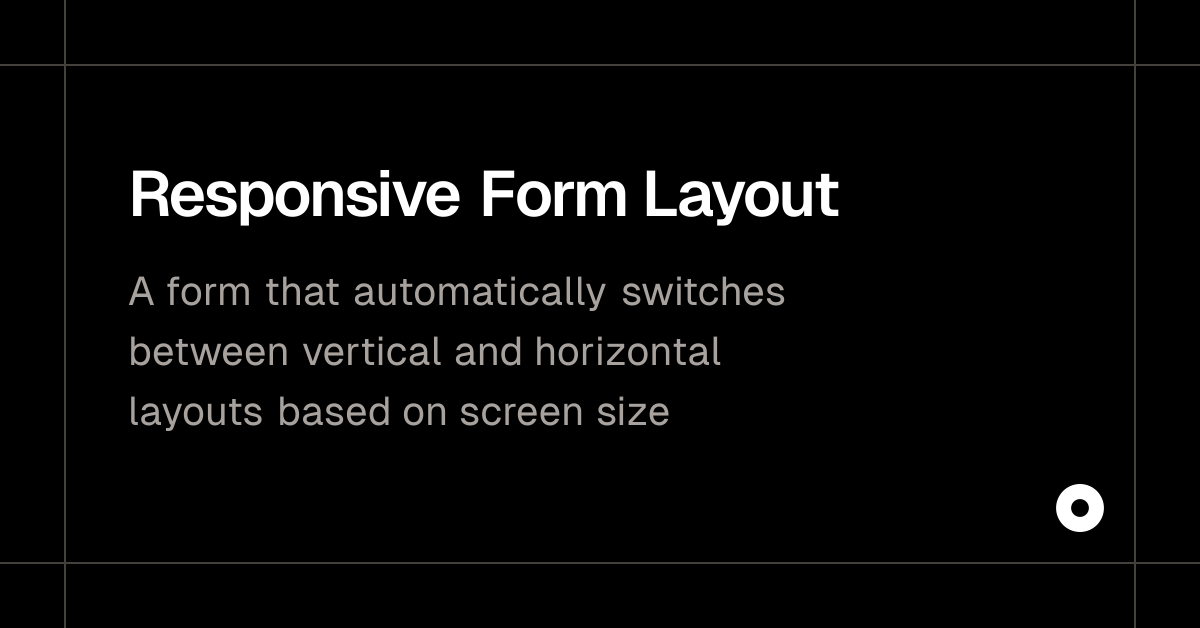 Responsive Form Layout