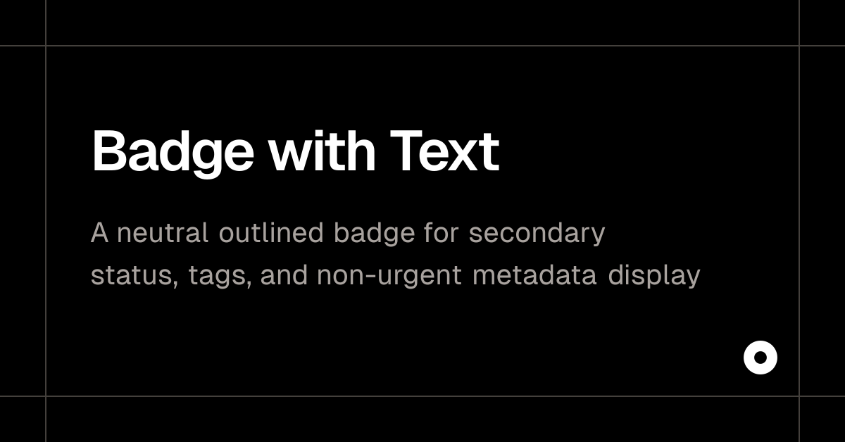 Badge with Text
