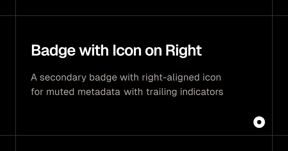 Badge with Icon on Right
