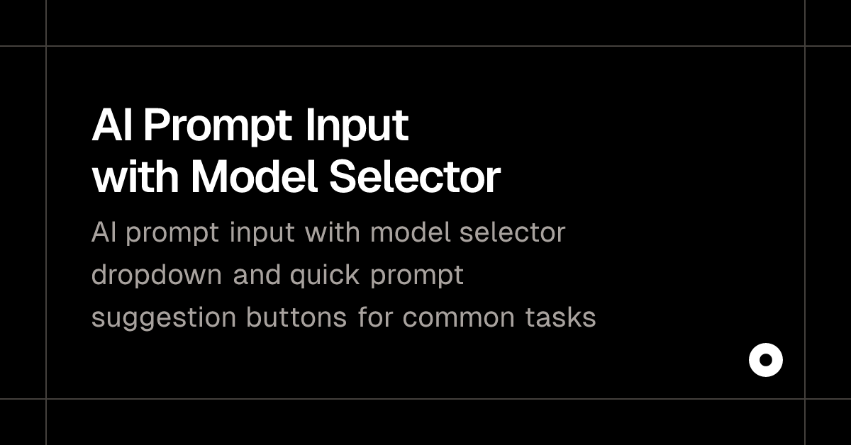 AI Prompt Input with Model Selector