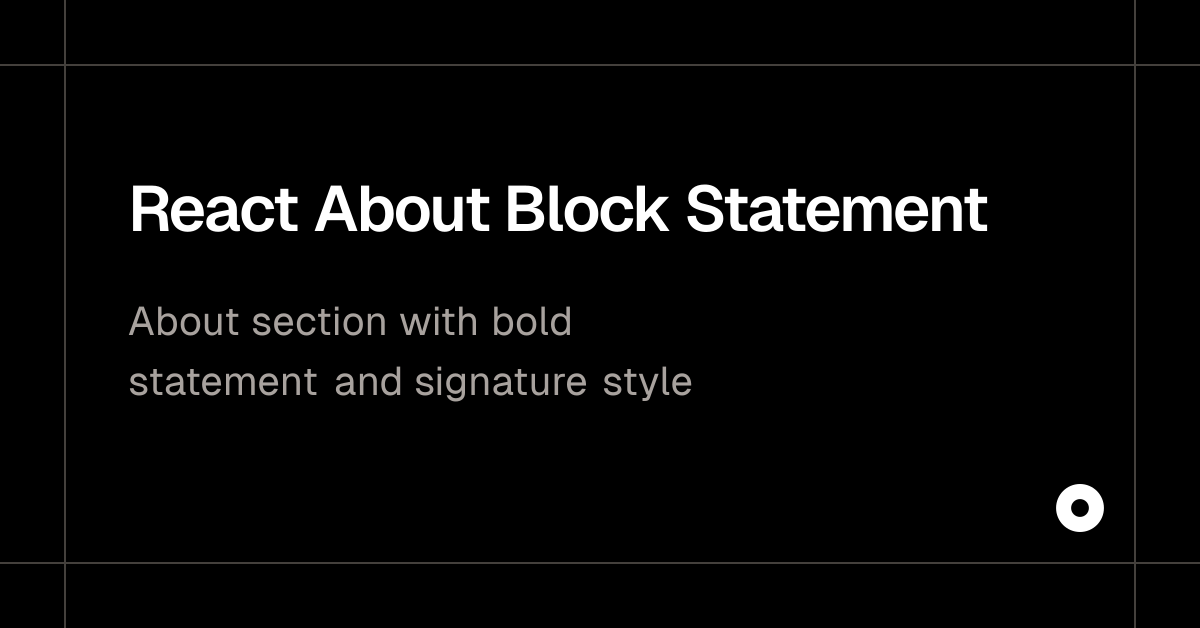 React About Block Statement