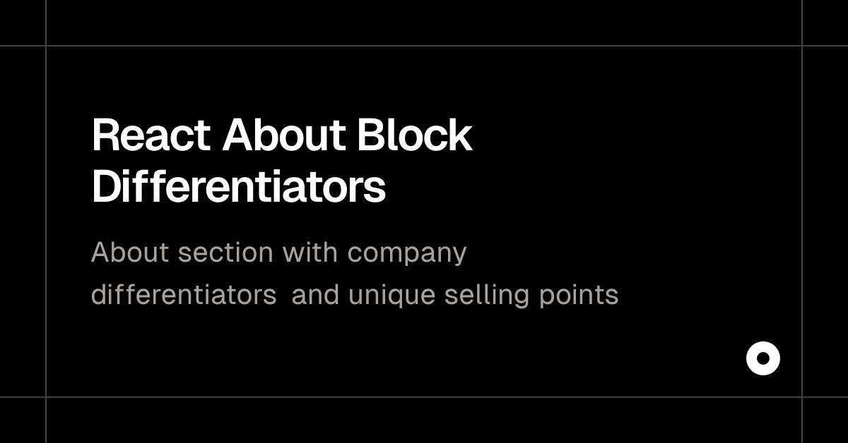 React About Block Differentiators