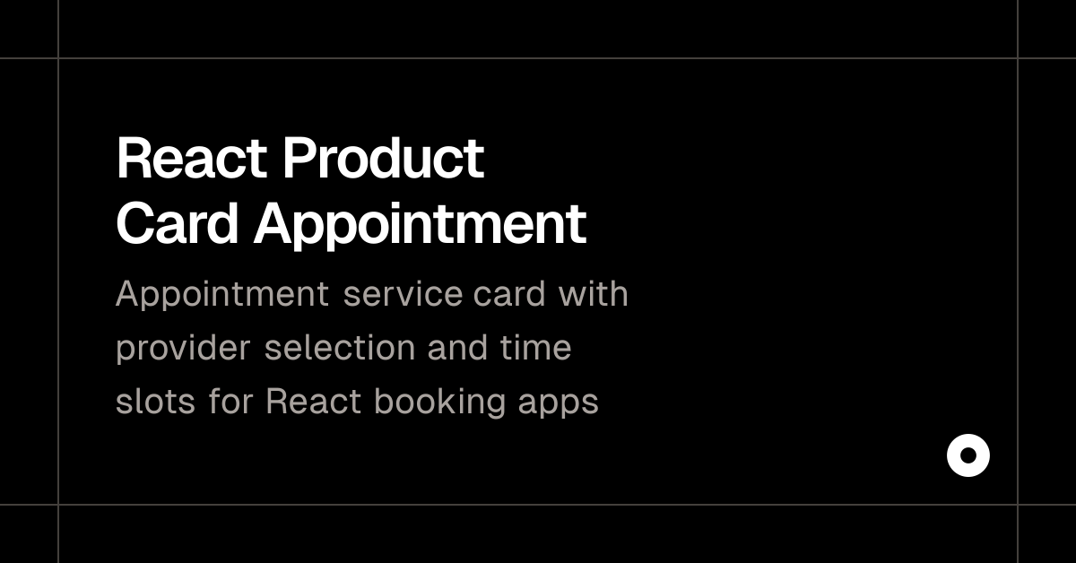 React Product Card Appointment