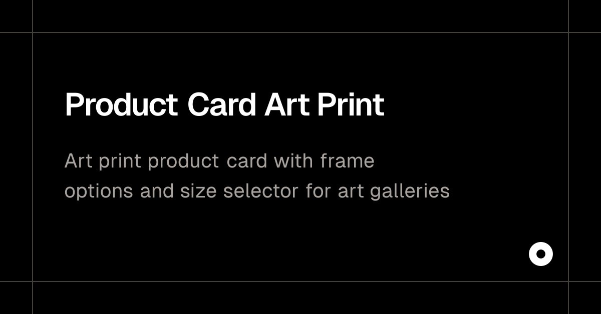 Product Card Art Print
