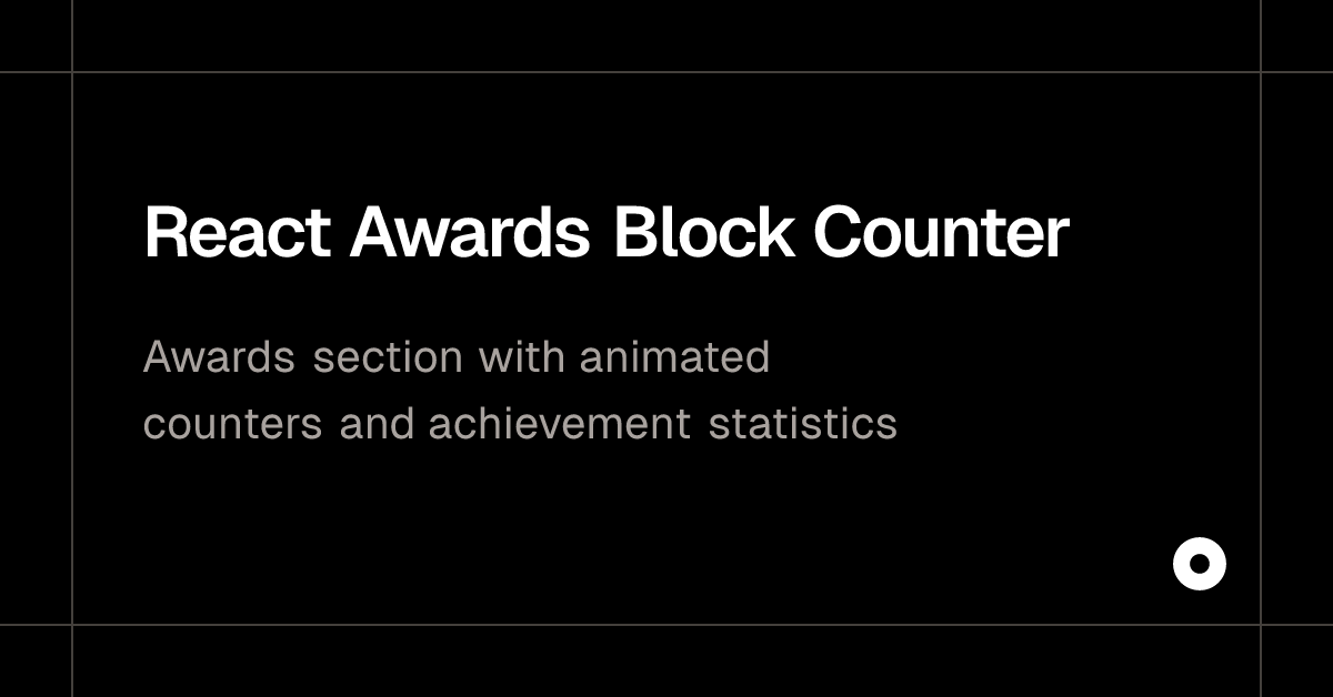 React Awards Block Counter