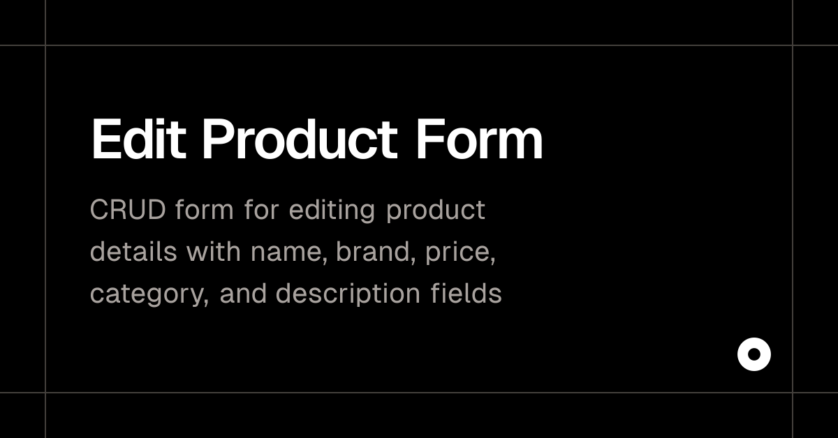 Edit Product Form