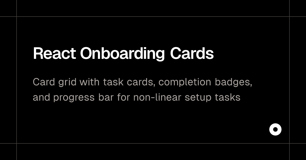 React Onboarding Cards