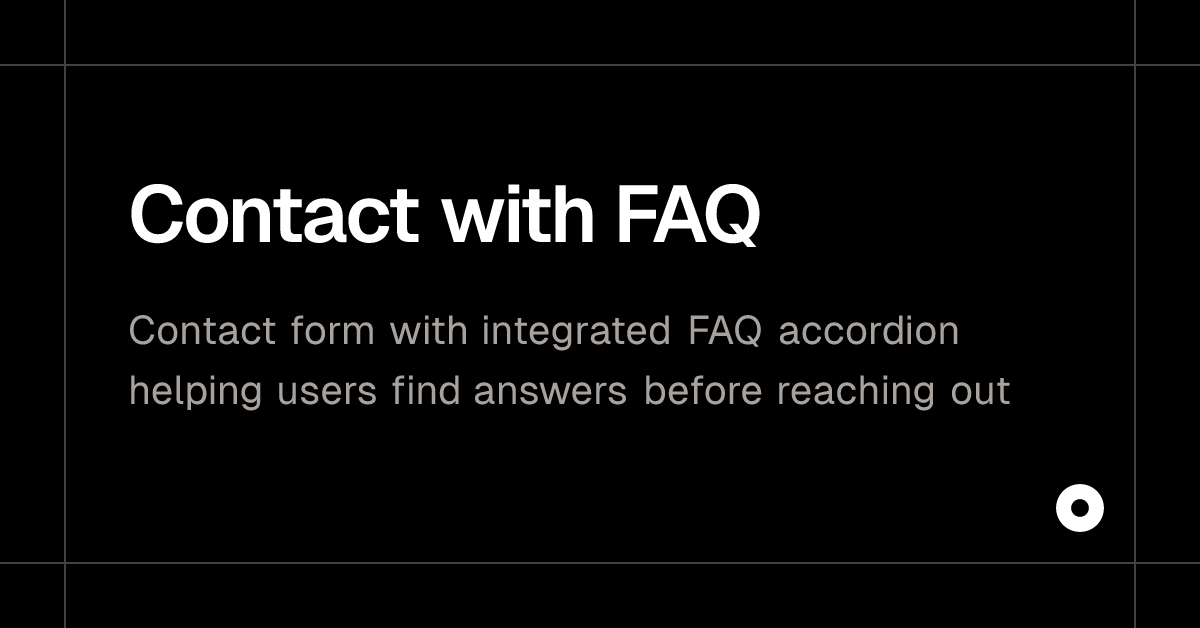 Contact with FAQ