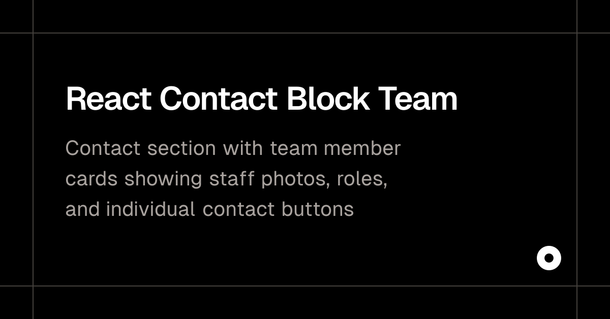 React Contact Block Team