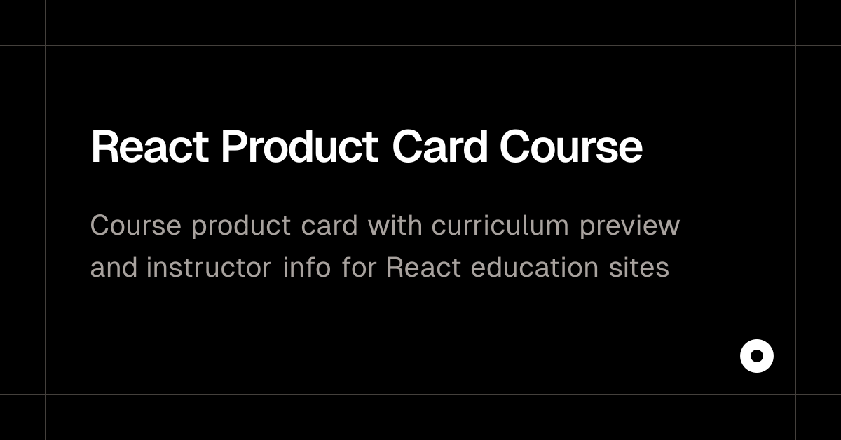 React Product Card Course
