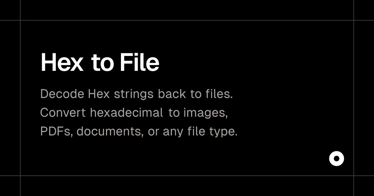 Hex to File
