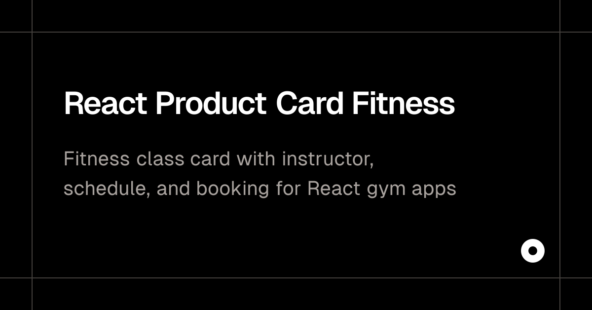 React Product Card Fitness